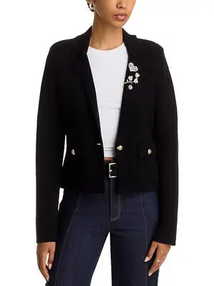 CINQ À SEPT Laynee Cropped Knit Blazer