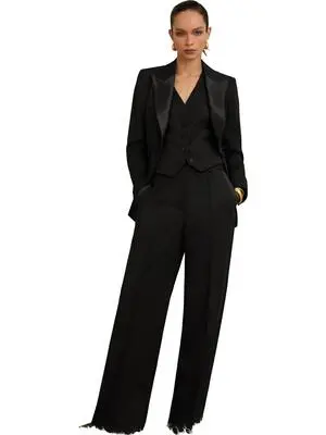 REISS Della Petite Atelier Tuxedo Blazer - Black