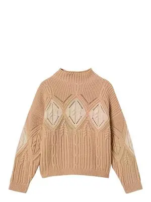 TWINSET Cable-knit Intarsia Jumper - Brown