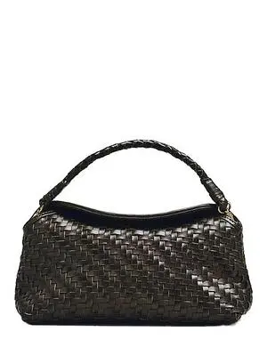 BEMBIEN Mi Cheri Woven Leather Shoulder Bag - Dark Green