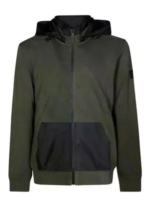 SUN 68 Hooded Bomber Jacket - Green