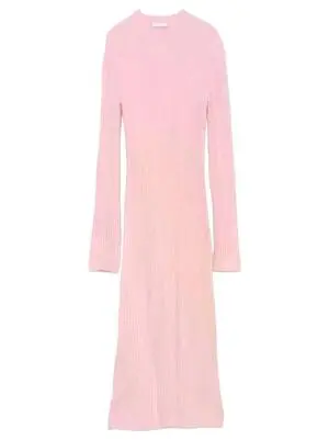 Patrizia Pepe Knitted Midi Dress - Pink