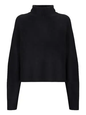 LANEUS Turtleneck Raglan-sleeves Sweater - Black