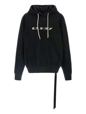 Rick Owens Text-print Hoodie - Black