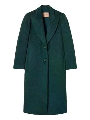 TWINSET Wool Blend Single-breasted Coat - Green
