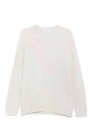 Soft Goat Crewneck Long-sleeve Sweater - Neutrals