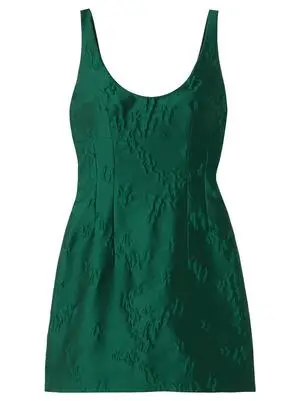 EMILIA WICKSTEAD Einna Floral-cloqué Mini Dress - Green