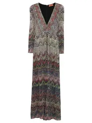 Missoni Zigzag-woven Midi Dress - Neutrals