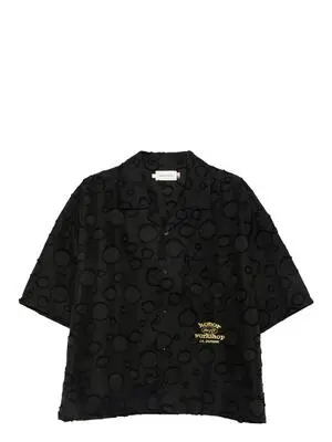 HONOR THE GIFT Circle-patterned Short-sleeve Shirt - Black