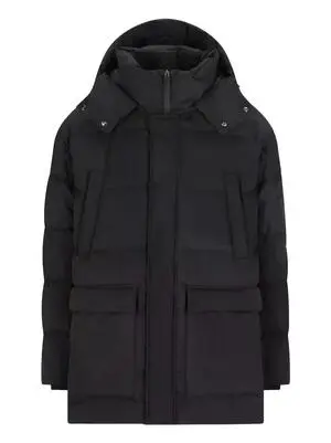 Herno Hooded Pocket Coat - Black