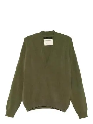Frenckenberger V-neck Sweater - Green