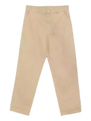 CELLAR DOOR Cotton Cuffed Trousers - Neutrals