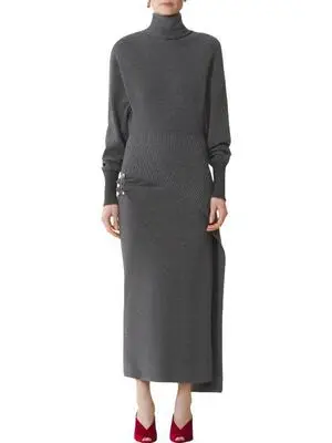 LANVIN Wool And Cashmere Midi Dress - Dove