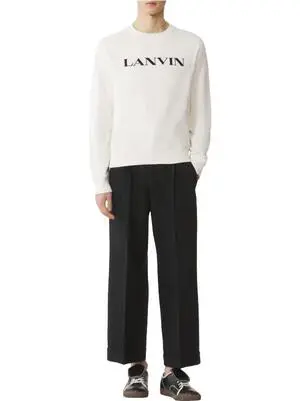 LANVIN Embroidered Cotton Fleece Sweatshirt - Cloth