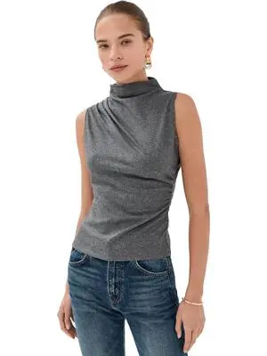 Veronica Beard Mylie Sleeveless Top - Medium Heather Grey