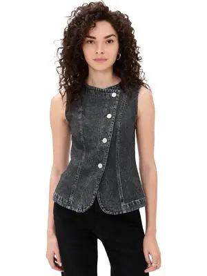 Rag & Bone Miramar Ponte Olivia Vest - Washed Black