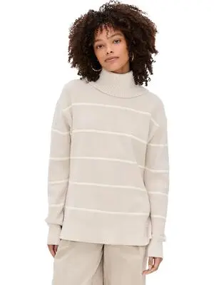 Varley Hamish Stitch Knit Sweater - Silver Birch