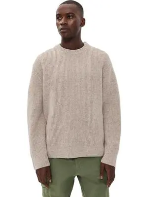 WAX LONDON Hayne Donegal Crew Neck Sweater - Natural