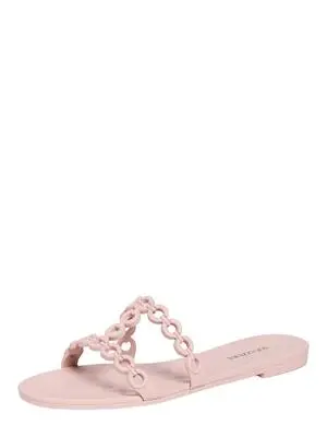 AQUAZZURA Infinity Chain Jelly Sandals - Mademoiselle Pink