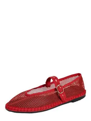 FLABELUS Isabella Mesh Mary Jane Flats Red