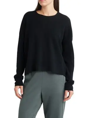 Eileen Fisher Crewneck Wool Sweater - Black