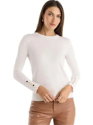 THE NOLI SHOP Marcela Knit Top Pearl