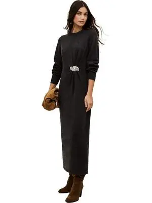 BA&SH Cynthia Jersey Midi Dress