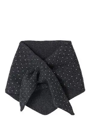 Sandro Wool And Cashmere Scarf - Charcoal