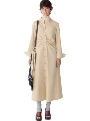 CALLAS MILANO Genny Longsleeve Shirtdress - Natural