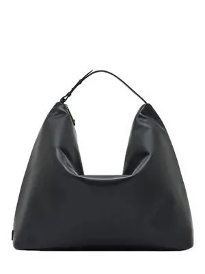 Emporio Armani Leather Oversized Hobo Bag - Black