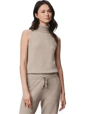 Splendid Tori Cashmere Turtleneck Tank - Red