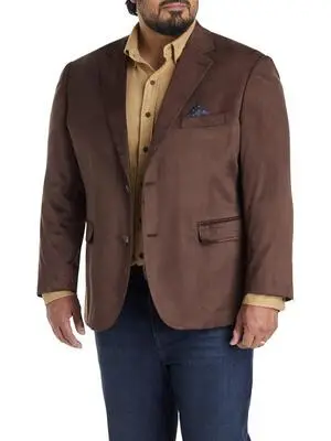 OAK HILL BY DXL Faux-suede Sport Coat - Brown