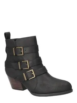 BELLA VITA Bowie Buckle Strap Bootie - Black