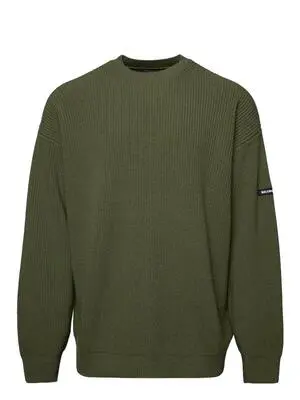Balenciaga Loose Fit Crewneck Sweater - Khaki