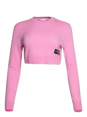 PATOU Cropped Long Sleeve Jumper - Pink