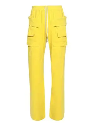 Rick Owens Creatch Wide Cargo Drawstring Pants - Yellow