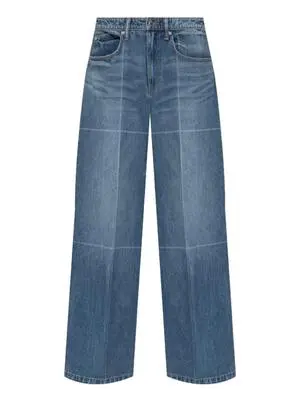 Alexander Wang Straight Faded Fold Lines Pant - Blue