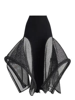 Maticevski Openwork Cotton-blend Skirt - Black