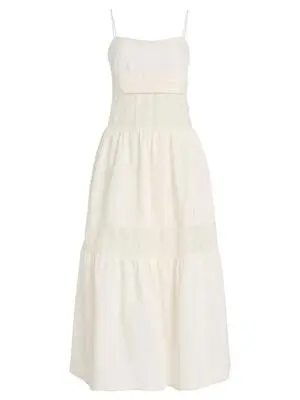 Posse Pearl Cotton-silk Midi Dress - Ivory