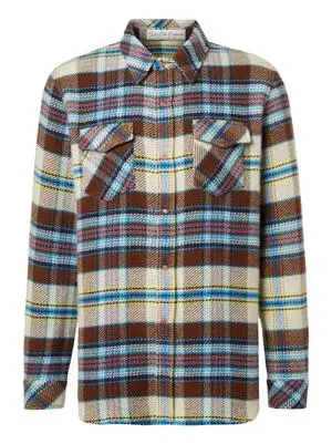 GOD'S TRUE CASHMERE Plaid Cashmere Shirt With Sunstone