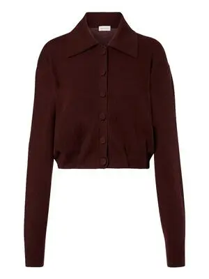 Dries Van Noten Cashmere Polo Cardigan - Brown
