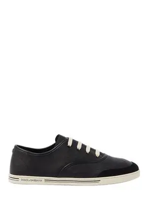 Dolce & Gabbana Saint Tropez Leather Sneakers - Black