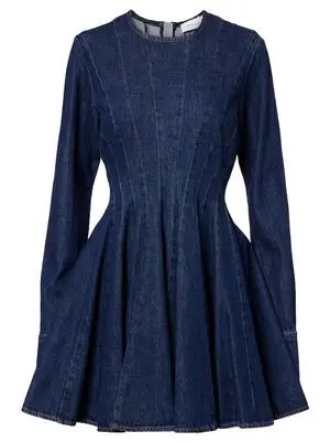 Sportmax Aereo Denim Mini Dress Blue