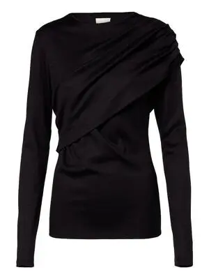 ISABEL MARANT Asna Draped Virgin Wool Top
