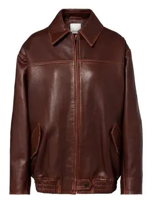 Simkhai Huntington Leather Jacket Brown