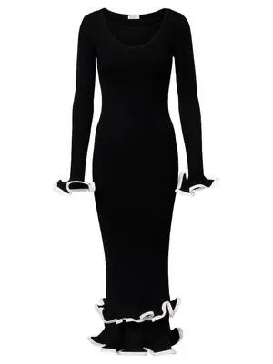 Simkhai Solani Ribbed-knit Midi Dress - Black