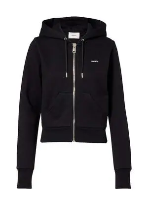Coperni Cotton-blend Jersey Zip-up Hoodie - Black