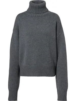 Extreme Cashmere N°434 Crop Xtra Turtleneck Sweater - Grey