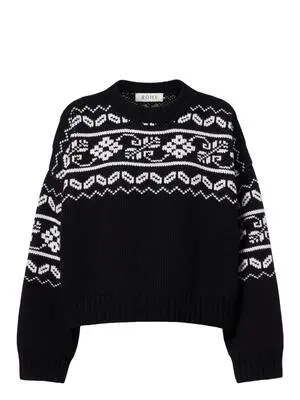 RÓHE Fair Isle Wool Sweater - Black