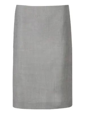 Calvin Klein Luna Wool Pencil Skirt - Grey
